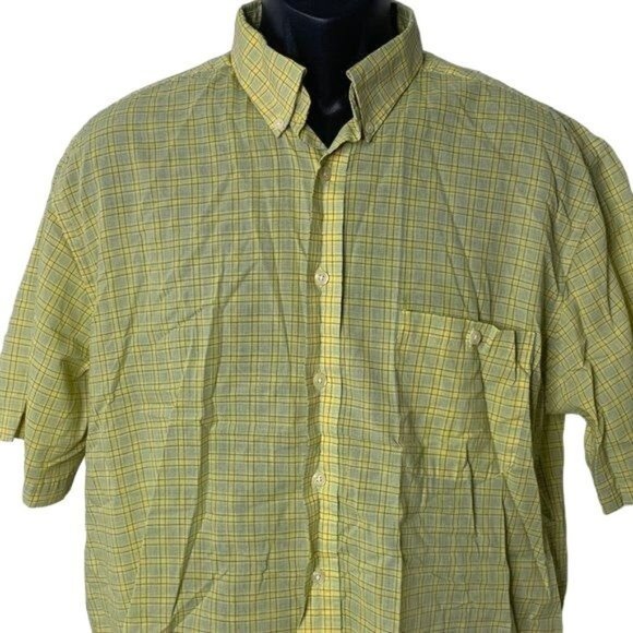 Towncraft | Shirts | Towncraft Button Down Short Sleeve Shirt L Yellow ...